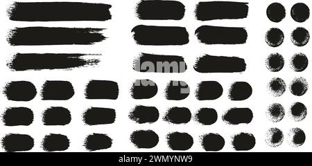 Hand Drawn Round Sponge Regular Artist Brush Straight Lines High Detail ...