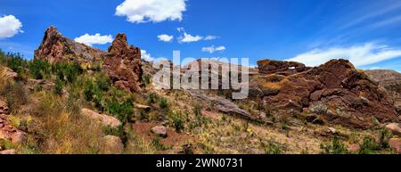 Rock formations Aramu Muru in Peruvian Andes Stock Photo - Alamy