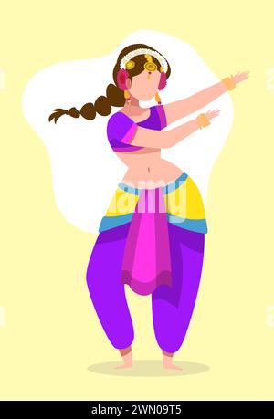 Classical Dance silhouettes A drawing of the outline of an Indian ...