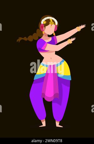 Classical Dance silhouettes A drawing of the outline of an Indian ...