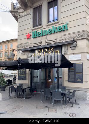 the exterior of the entrance of the famous "Bar Magenta" near Cadorna ...