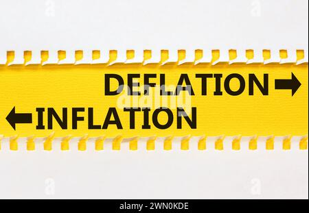 Deflation inflation symbol. Concept word Deflation Inflation on ...