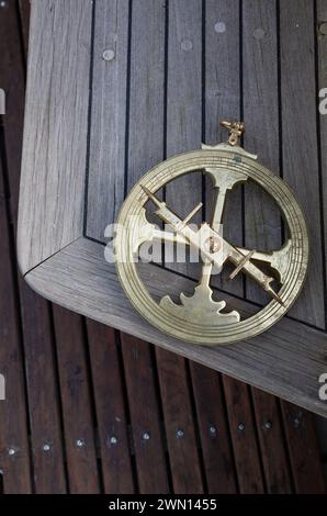 Bronze replica of a 15th century Portuguese astrolabe. Maritime ...