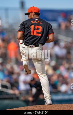 San Francisco Giants pitcher Jordan Hicks during a baseball game ...