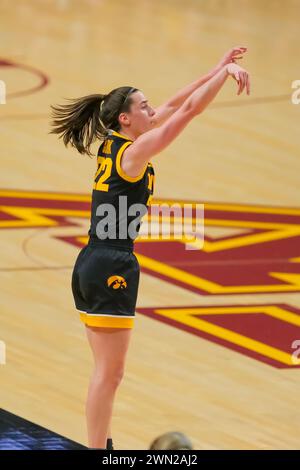 Iowa guard Caitlin Clark shoots over Cleveland State forward Brooklynn ...