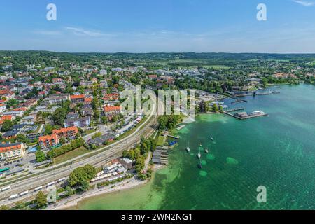 Ausblick auf den Ausflugs- und Erholungsort Starnberg in Oberbayern ...