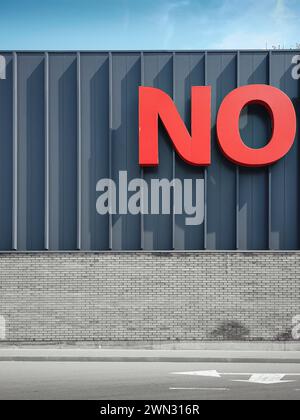 Word lettering DENIED on abstract vivid colorful background. Vertical ...