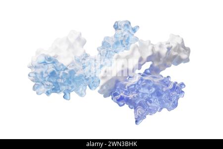 Protein structure with biological concept, 3d rendering. 3D ...