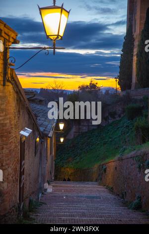 Experience the charm of Italy with this atmospheric urban sunset scene ...