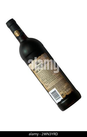 bottle of 19 Crimes The Uprising red wine part-aged in rum barrels set ...
