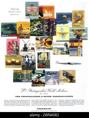 1955 Lockheed print ad Stock Photo - Alamy