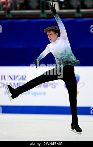 Daniel MARTYNOV (USA), during Junior Men Free Skating, at the ISU World ...