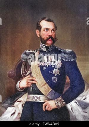 Alexander II of Russia, 1818 - 1881, Emperor of Russia, digitally ...