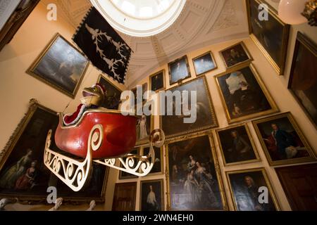 06/11/15 Toad is hoisted above the stairwell in 'Toad Hall'. Inspired by The Wind in The Willows ...