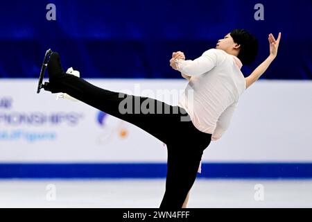 Adele ZHENG & Andy DENG (USA), during Junior Pairs Free Skating, at the ...