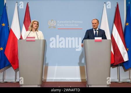 Latvia's Prime Minister Evika Silina arrives for an EU Summit at the European Council building ...
