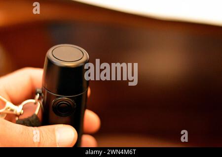 Electrolarynx, artificial larynx speech aid, an instrument that allows ...