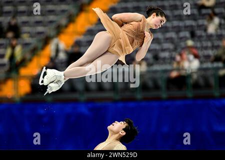 Olivia FLORES & Luke WANG (USA), during Exhibition Gala, at the ISU ...