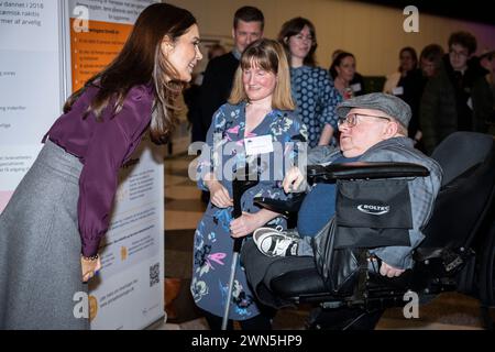 Danish Queen Mary speaks to Karsten Jensen from the Danish Association ...