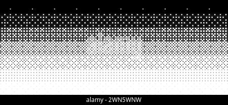 Pixelated gradient texture. Black dithered gradation background. Retro ...