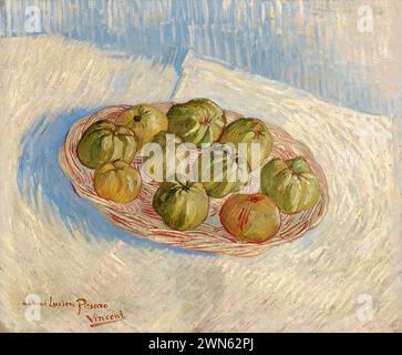 Vincent van Gogh "Basket of Apples" 1885 French oil Dutch rustic still ...