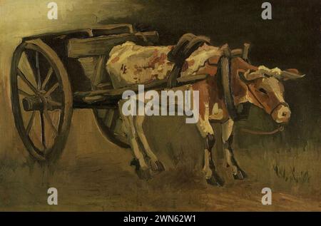 Cart With Red White Ox by Vincent Van Gogh 1884. Kroller-Muller Museum ...