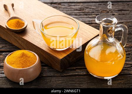 Water soluble turmeric in cup - Curcuma longa Stock Photo - Alamy