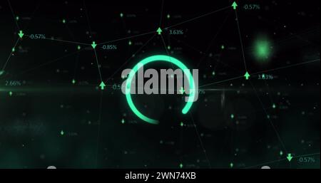 Image of data loading ring on black background Stock Photo - Alamy