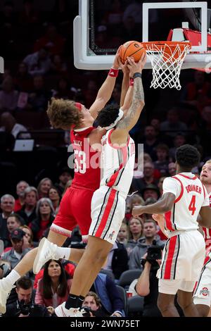 Nebraska forward Josiah Allick (53) dribbles during the first half of ...