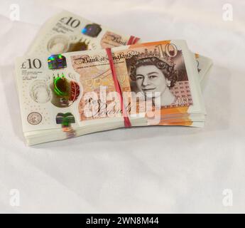 Plastic Ten pound notes from UK Stock Photo - Alamy