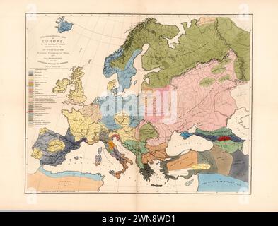 Map of the Races of Europe Stock Photo - Alamy