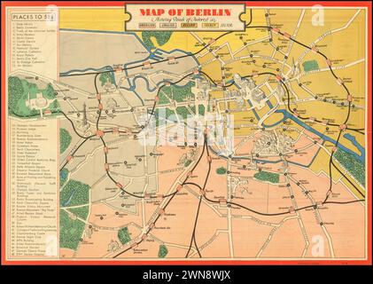 Map showing East and West Berlin before 1990, East Side Gallery ...