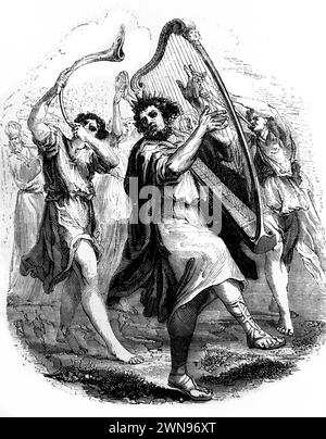 Illustration of David Dancing before the Ark - King David Danced before ...