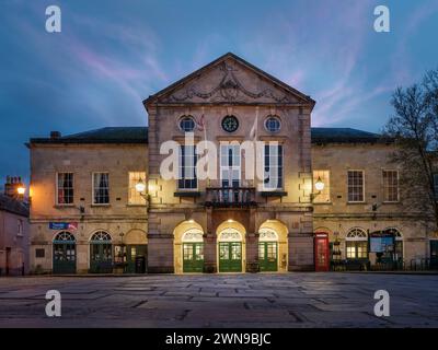 Wells City Council Town Hall building in Market Place Square, Somerset ...