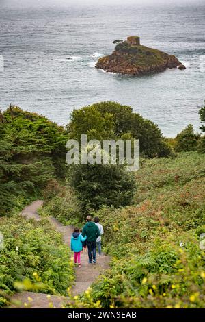 Janvrin's Tomb in Portelet Bay on the island of Jersey Stock Photo - Alamy