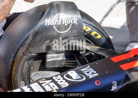 Red Bull Racing RB20, mechanical detail rear wing aerodynamism ...