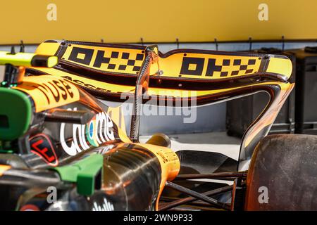 McLaren F1 Team MCL38, mechanical detail, Lower Drag Rear Wing Assembly ...