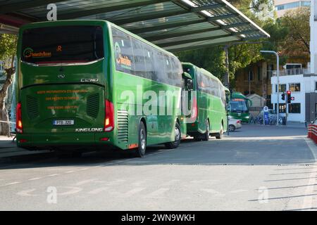 Chinese made King Long C12HD buses of the Cyprus Intercity Buses at the ...