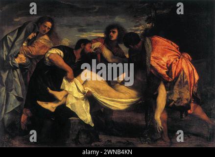 The Entombment - painting by Titian Stock Photo - Alamy