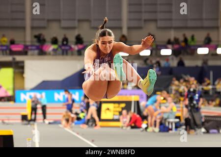 Great Britain's Abigail Pawlett in heat 3 of the 100m hurdles portion ...