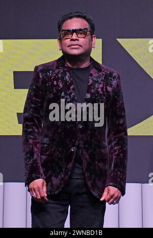 Famous Indian composer A. R. Rahman with singer Blaaze at a concert ...