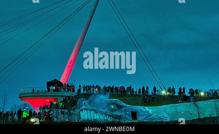 Stockingfield Bridge Park by the Forth & Clyde Canal, Glasgow, Scotland ...