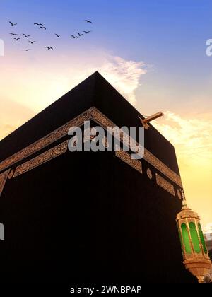 Ramadan concept. Kaaba is the holy temple of Muslims, which is ...