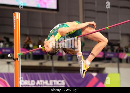 Australia's Nicola Olyslagers competes in the women's high jump final ...