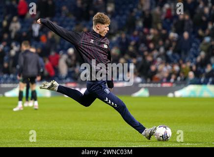 Coventry City's Victor Torp warming up ahead of the Emirates FA Cup ...