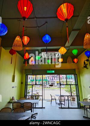 colorful designed electric ceiling light bulb Stock Photo - Alamy
