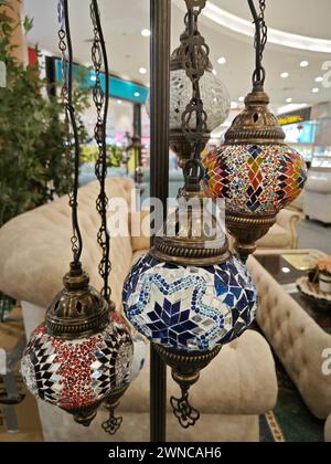 colorful designed electric light bulb stand Stock Photo - Alamy