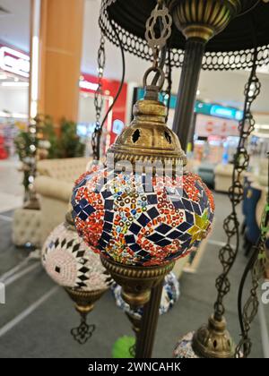 colorful designed electric light bulb stand Stock Photo - Alamy