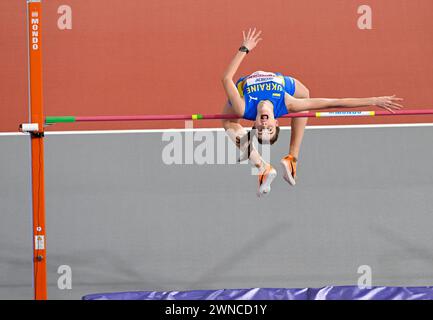 Yaroslava Mahuchikh of Ukraine during the Women's High Jump Final of ...