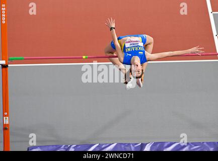 Yaroslava Mahuchikh of Ukraine during the Women's High Jump Final of ...